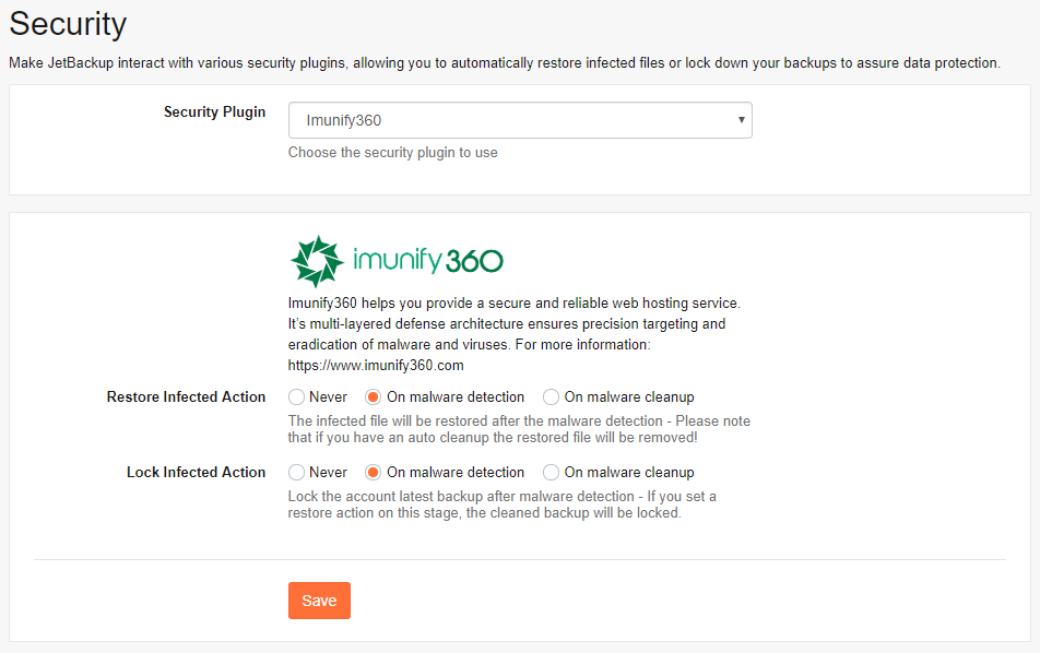 Imunify360 Now Integrated With JetBackup